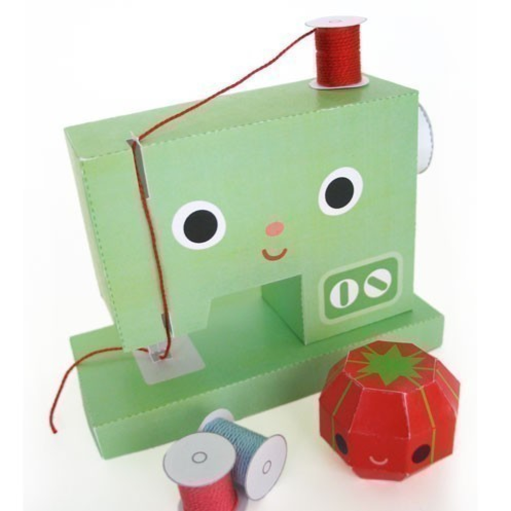 Happy Sewing Machine and Friends Printable Paper Craft | Fantastic Toys